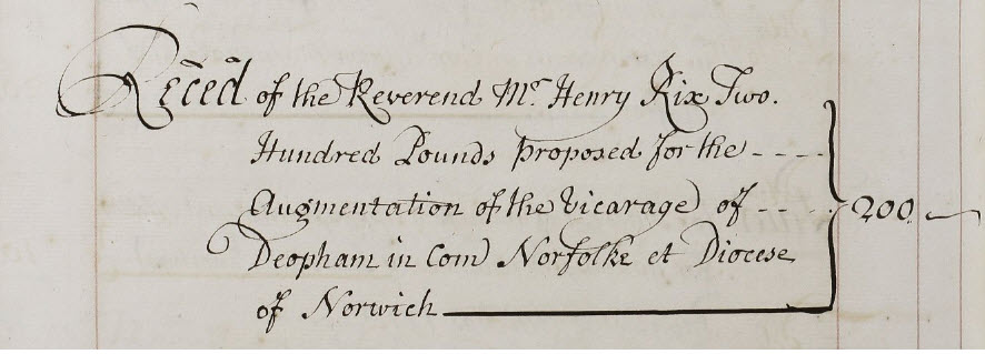 Rev. Henry Rix – Deopham History