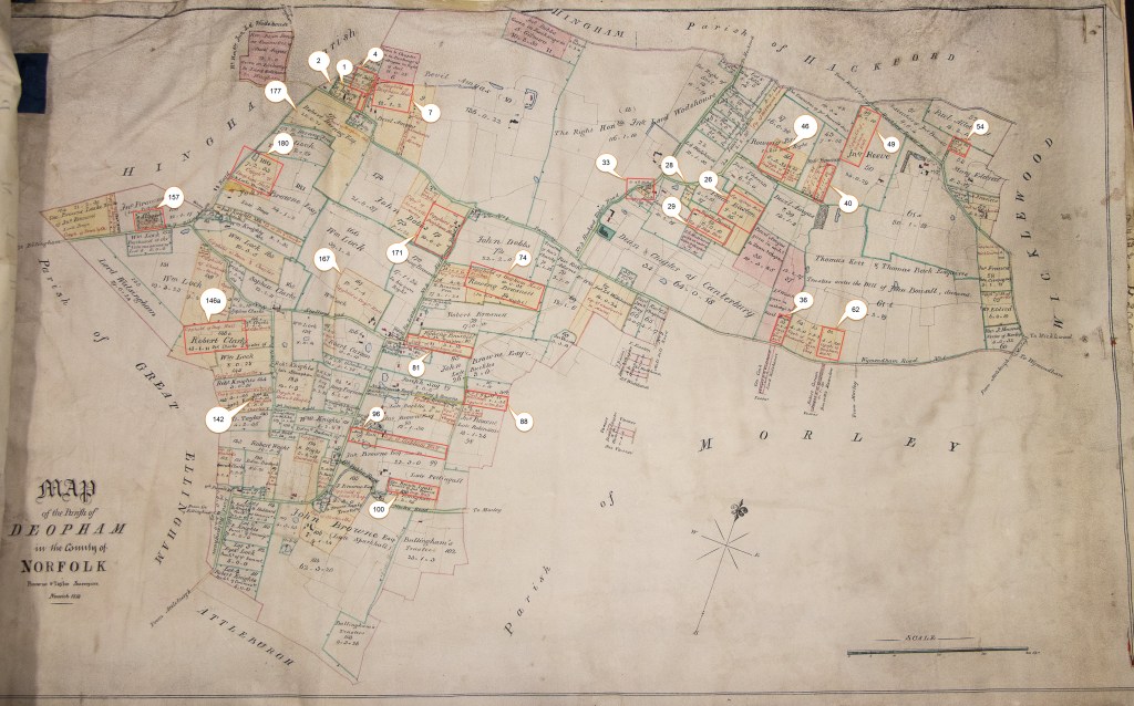 Manor of Deopham Hall – Lands in 1814 – Deopham History