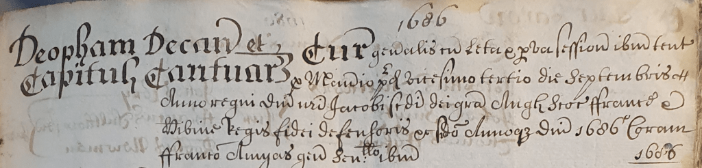 Court of the Manor of Deopham of the Dean & Chapter of Canterbury ...