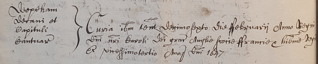 Court of the Manor of Deopham of the Dean & Chapter of Canterbury ...