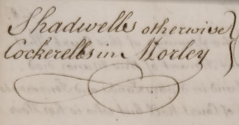 Court of the Manor of Shadwells otherwise Cockerells August 1777 ...